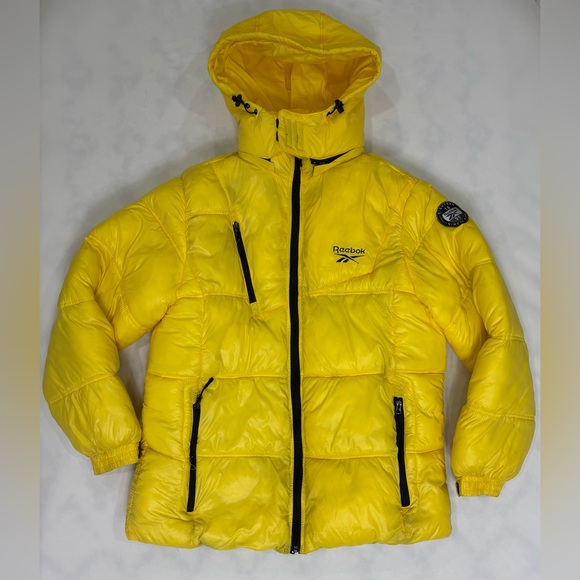 Reebok | Jackets & Coats | Reebok Puffer Jacket Mens Size Xl Yellow ...